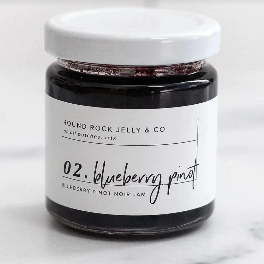 Blueberry Pinot Noir Jelly | Sweet & Tangy from Round Rock Jelly Co.